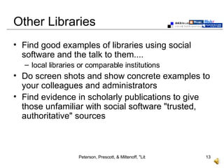 Library 2.0? No, thank you! Obstacles to Creating a Social Library | PPT