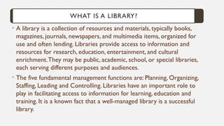 Types and Importance of Libraries.pptx