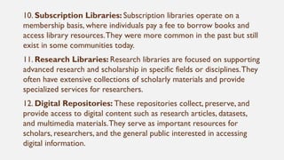 Types and Importance of Libraries.pptx