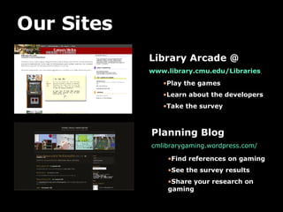 Library Arcade from Carnegie Mellon University Libraries | PPT | Video ...
