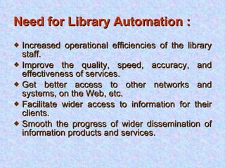 Library Automation A - Z Guide: A Hands on Module | PPT