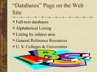 Library Databases | PPT