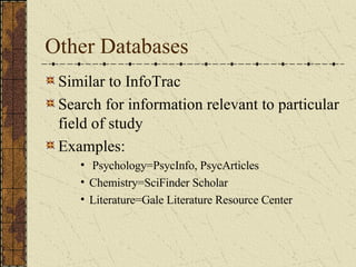 Library Databases | PPT