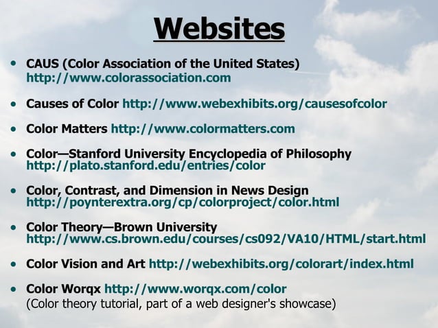 Library Instruction for Color Theory (Extended) | PPT
