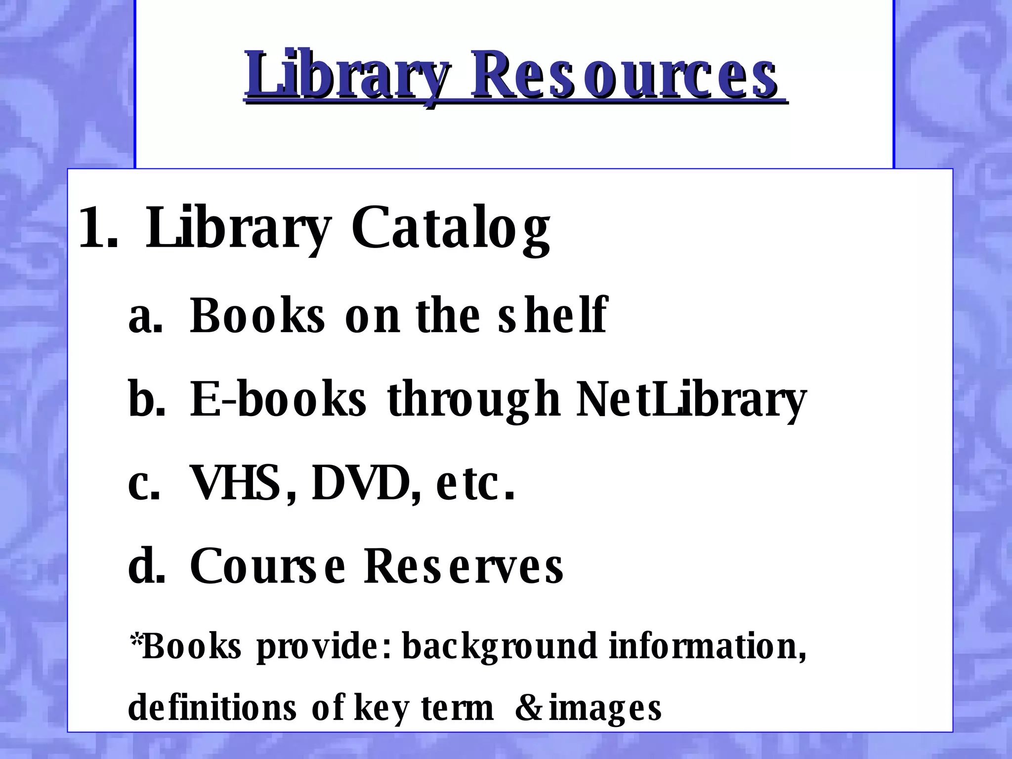 Library Instruction For Multicultural Education Ppt