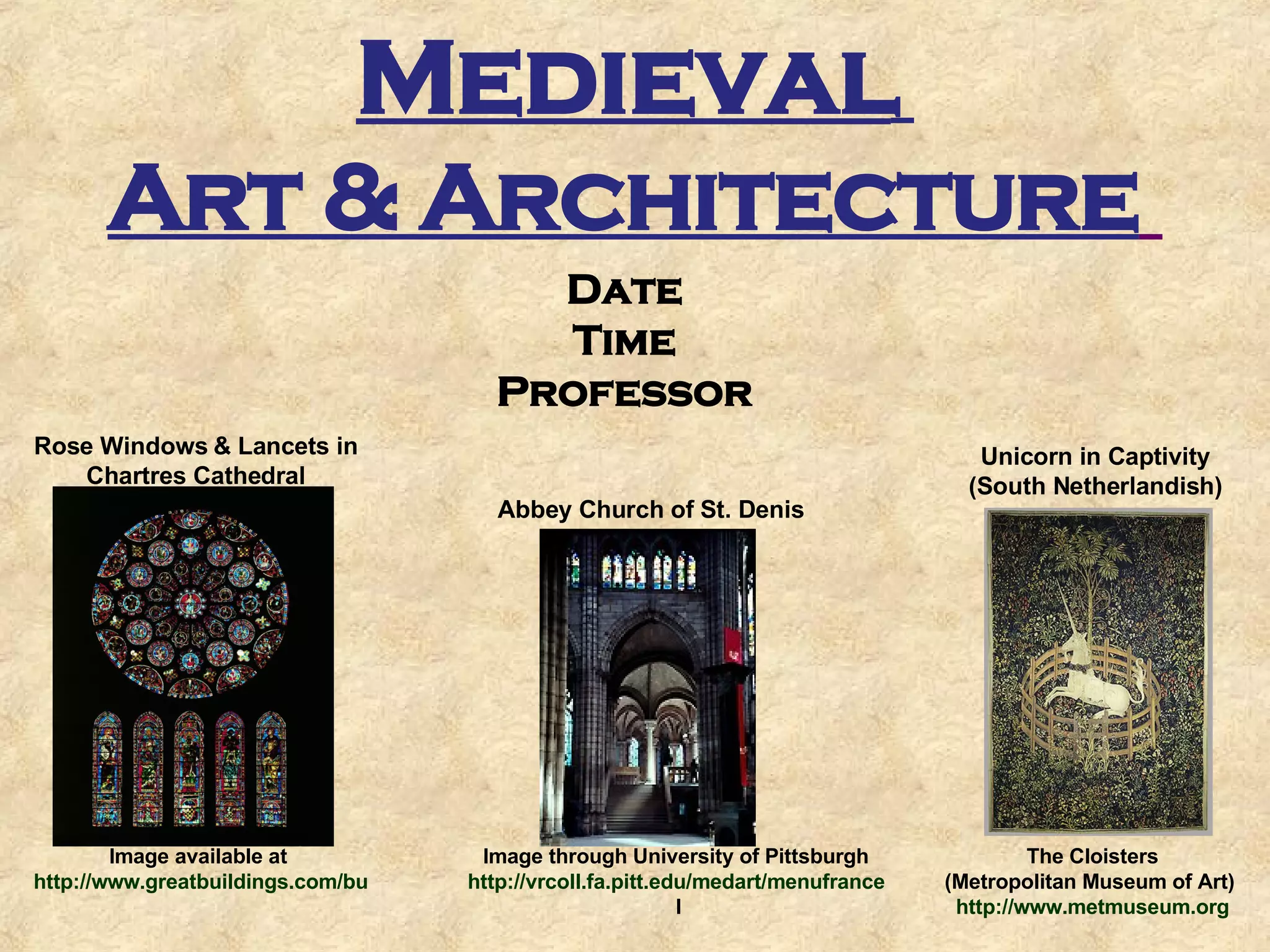 Library Instruction on Medieval Art & Architecture (Extended) | PPT
