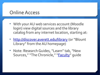 Library intro-fac-staff | PPT