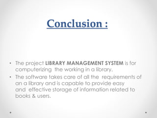 Library mangement-system | PPTX
