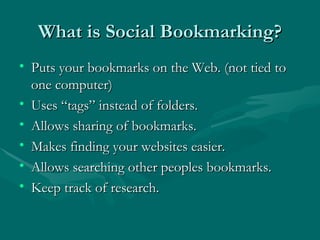 Library Technology Trends...Social Bookmarking Part 6 | PPT