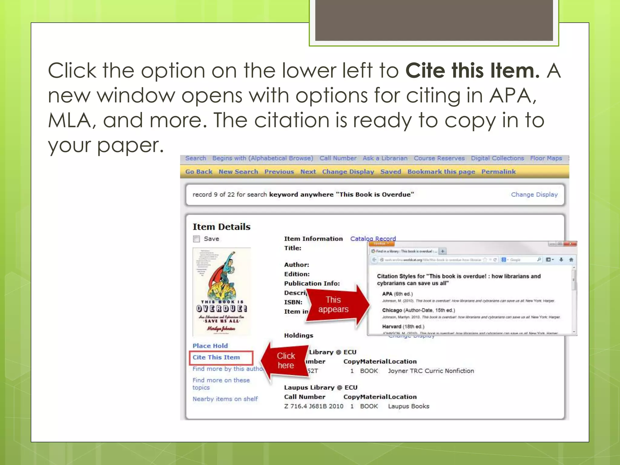Citing Your Sources | PPT