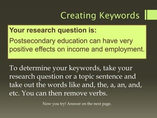 Generating Keywords | PPT