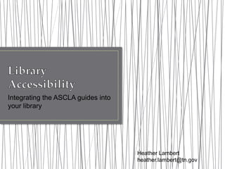 Library accessibility | PPTX
