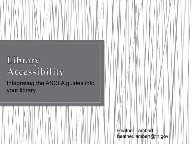 Library accessibility | PPT