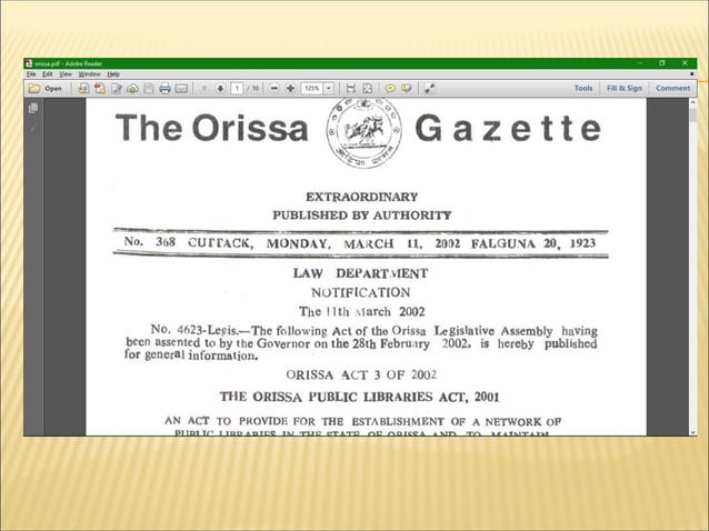 Public Library act in India | PPT