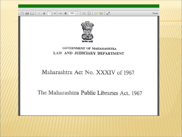 Public Library act in India | PPT