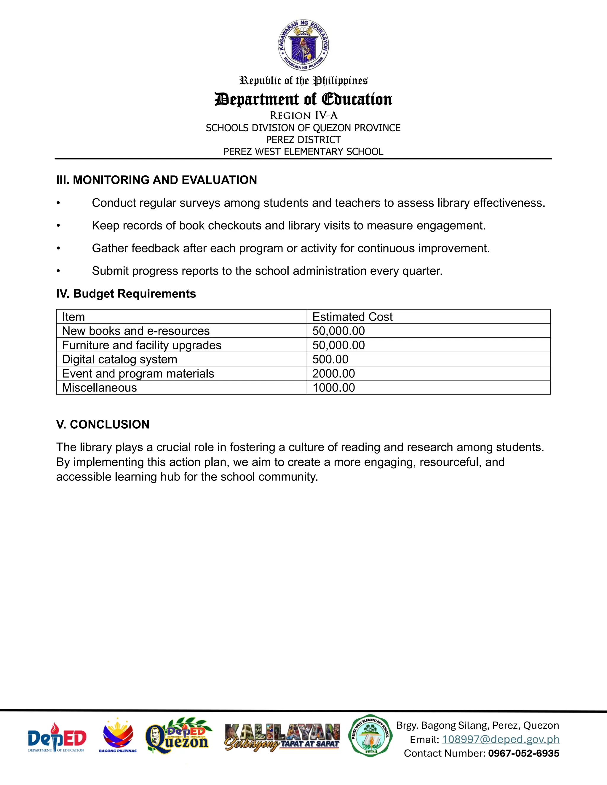school Library Action Plan for school year 2024.pdf
