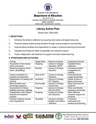 school Library Action Plan for school year 2024.pdf