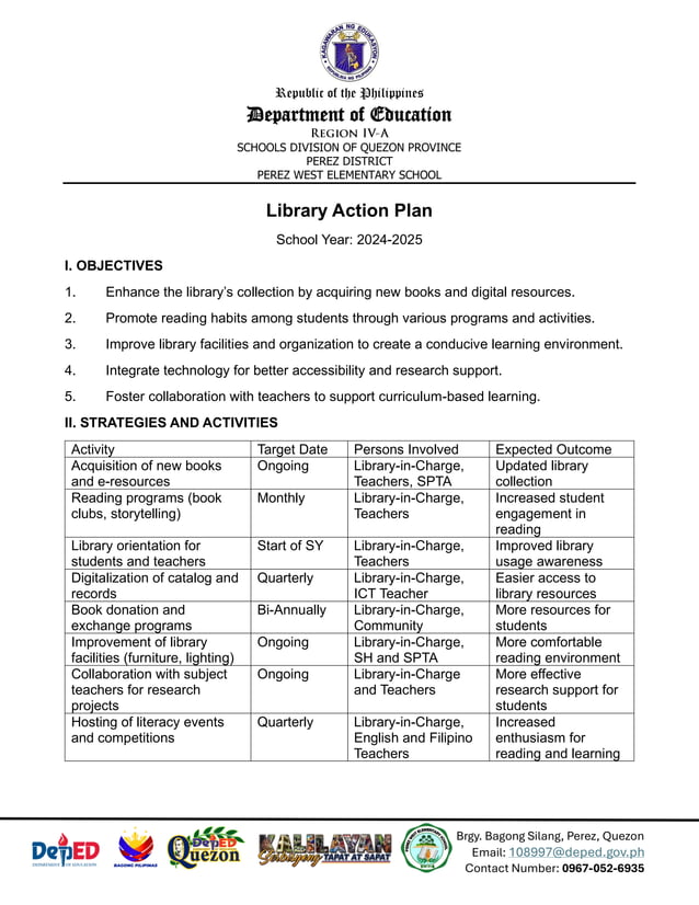 school Library Action Plan for school year 2024.pdf