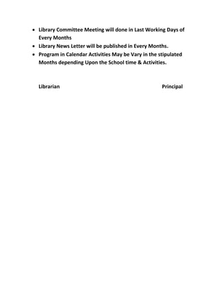 Library activities calender 2012 13 | PDF | Books and Literature