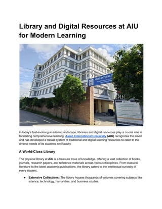 Library and Digital Resources at AIU for Modern Learning.pdf