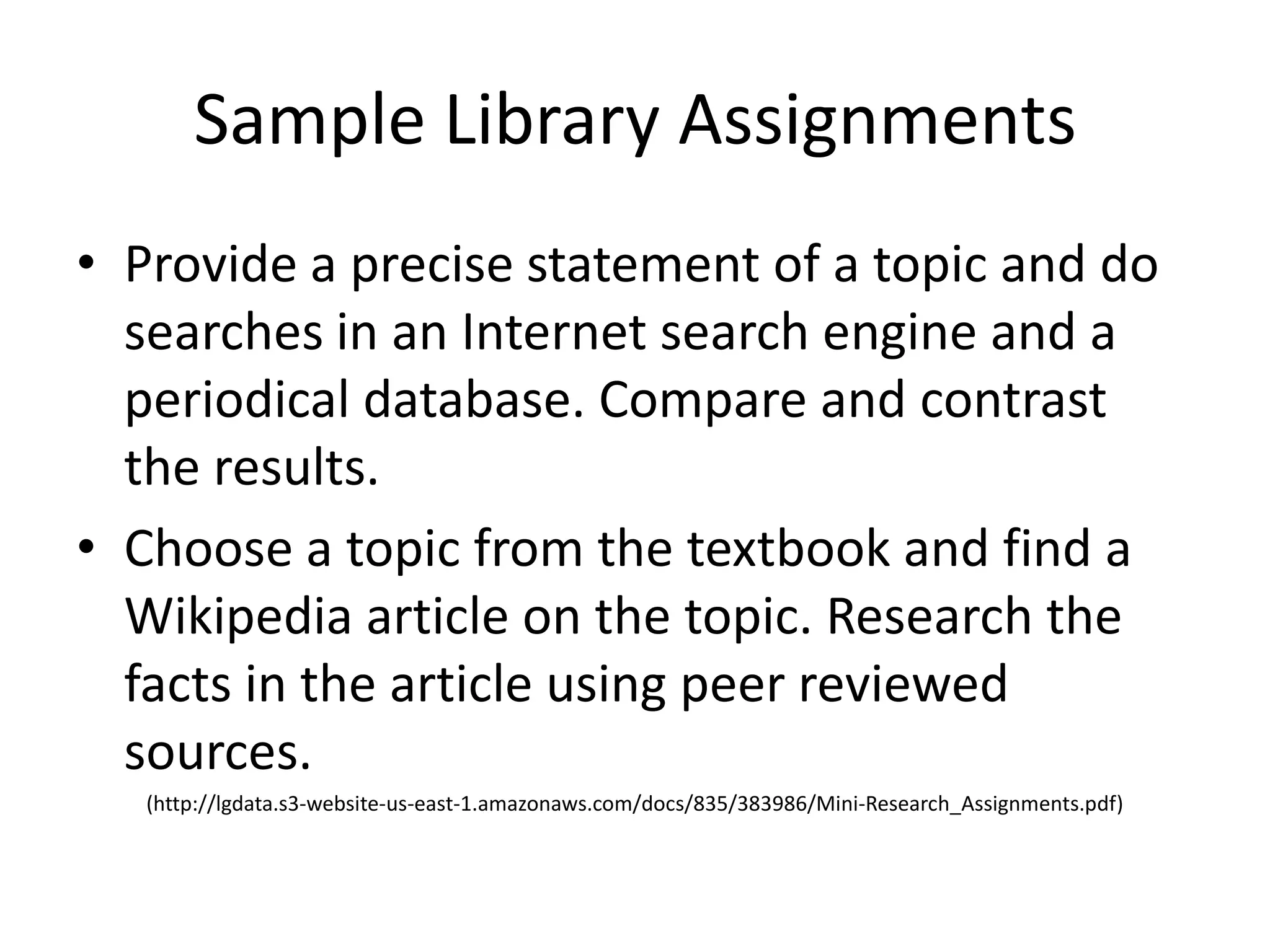 Library and information literacy instruction | PPTX | Education