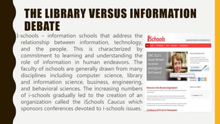 Library and information science; an evolving profession | PPTX