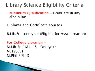 Library as a career | PPTX