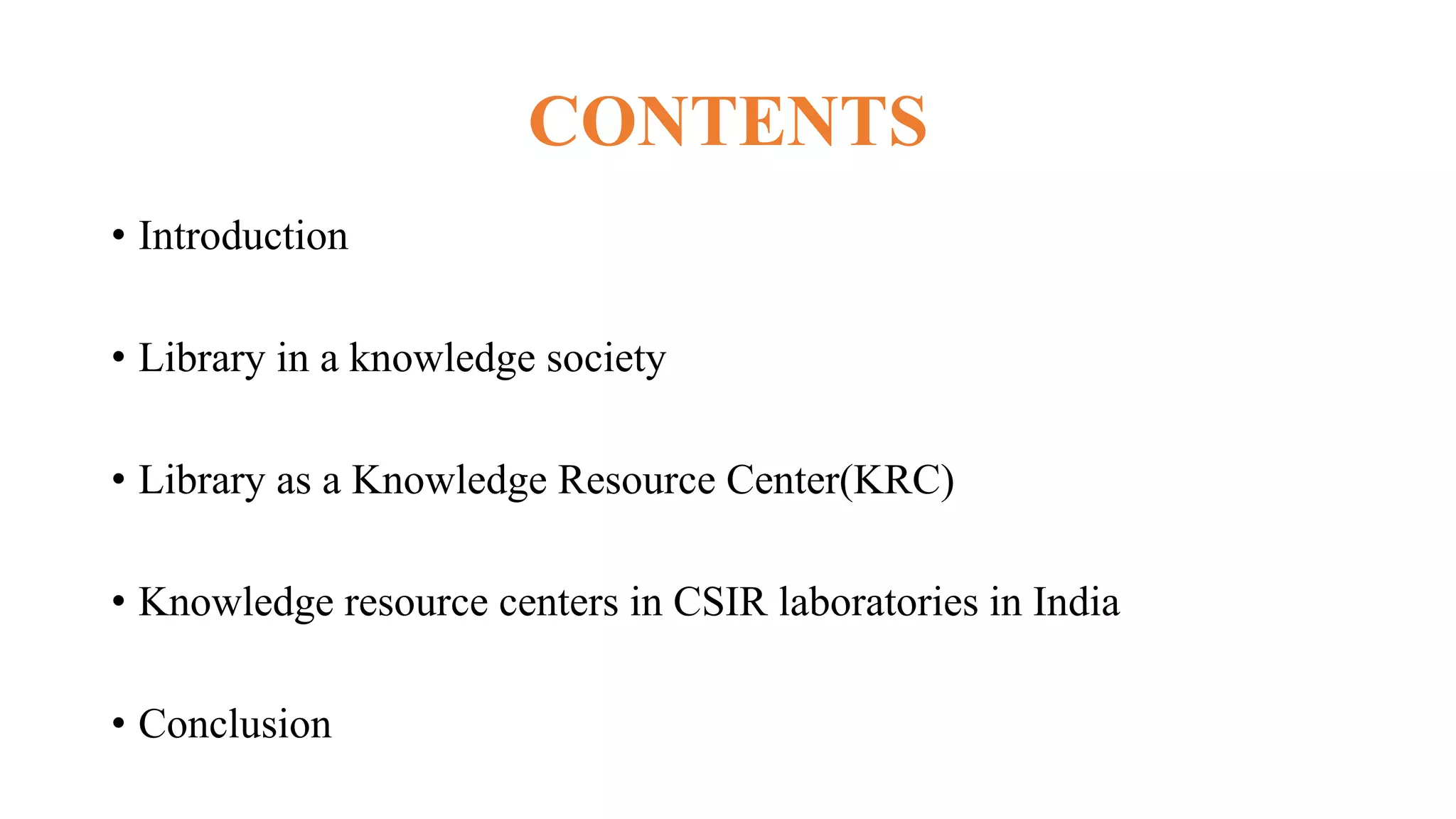 Library as a knowledge and resource centre | PPTX