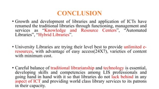 Library as a knowledge and resource centre | PPTX