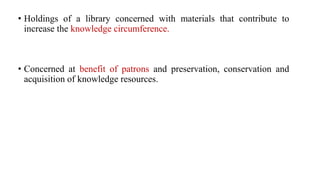 Library as a knowledge and resource centre | PPTX
