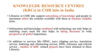 Library as a knowledge and resource centre | PPT