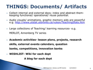 Library as a knowledge management centre | PPT
