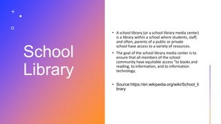 Library as subsytem of school for learning resource | PPT