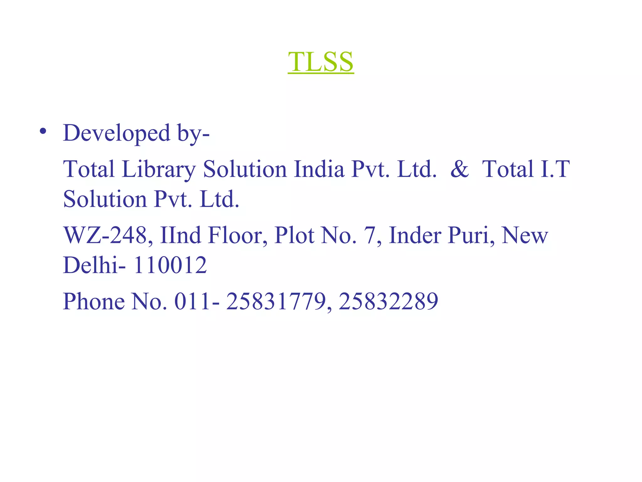 Library Automation sofrwere | PPT