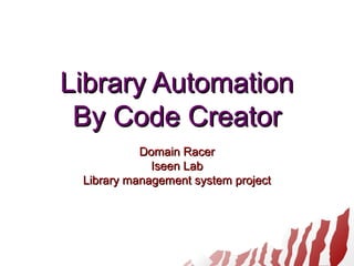 Advanced Library Automation System | PPT
