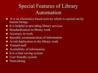 Library Automation.ppt for library and information science | PPT