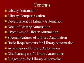 Library Automation.ppt for library and information science | PPT