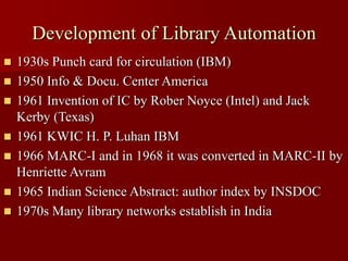Library Automation.ppt for library and information science | PPT