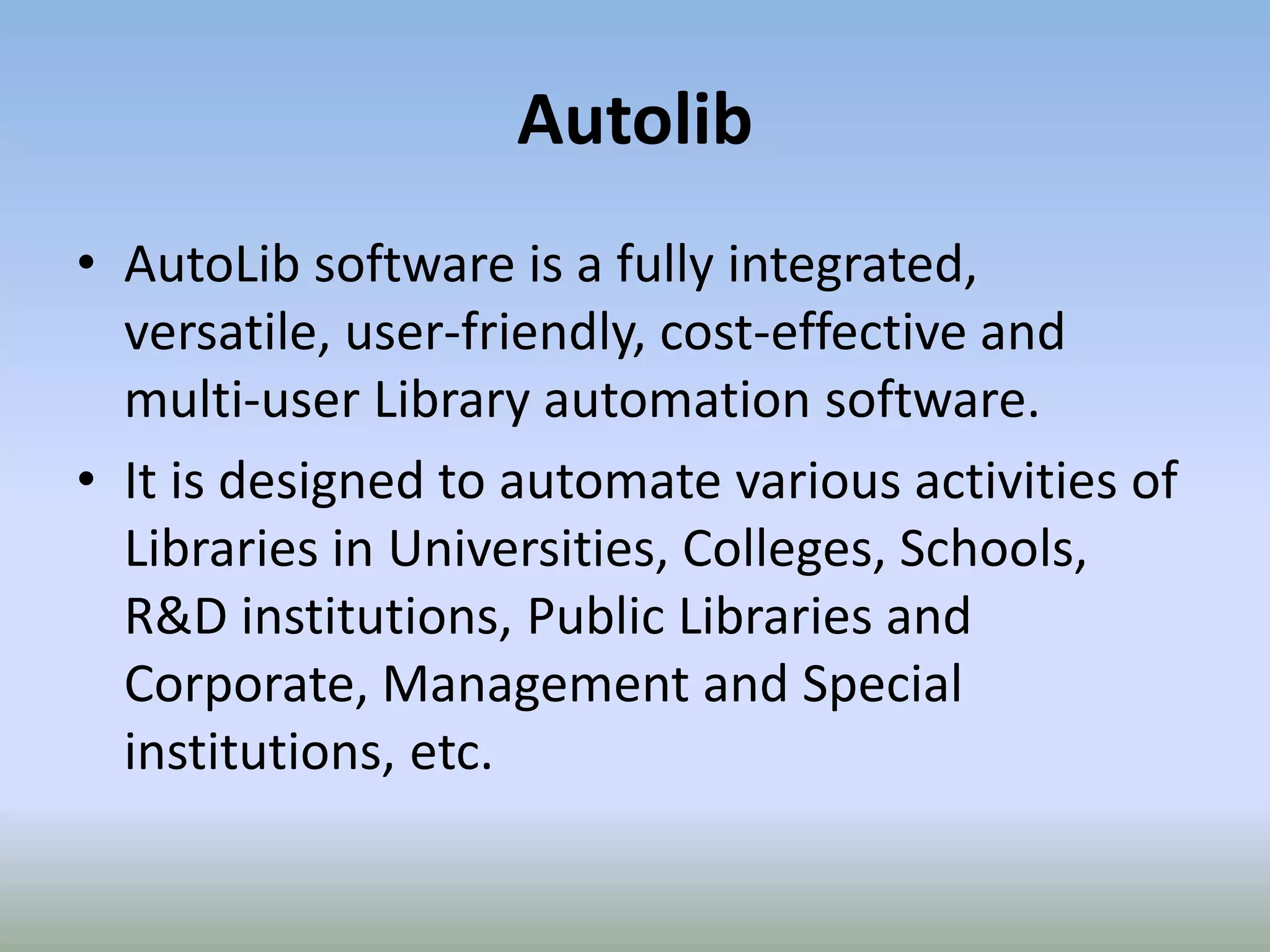 Library Automation Software Pptx Databases Computer Software And 6889