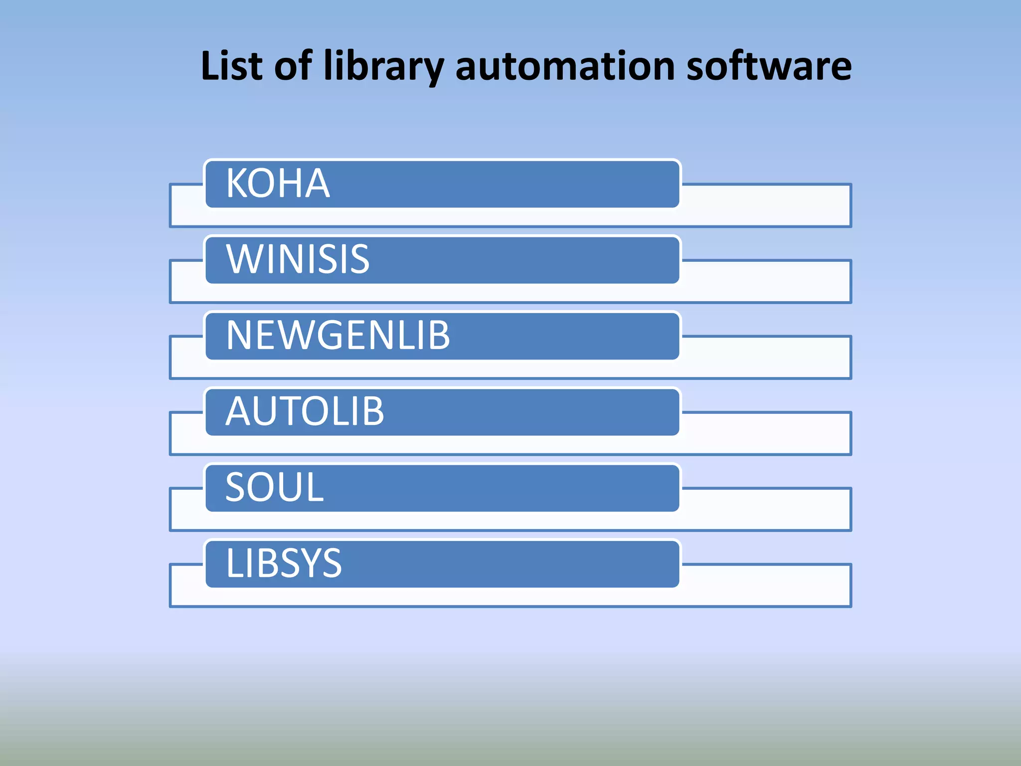 Library Automation Software Pptx Databases Computer Software And Applications