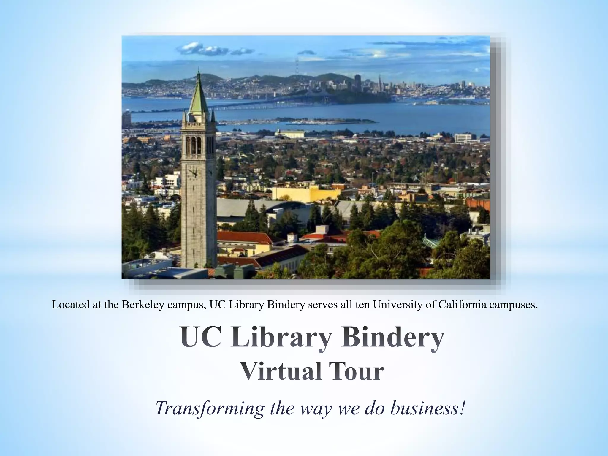 Library Bindery Virtual Tour | PPTX