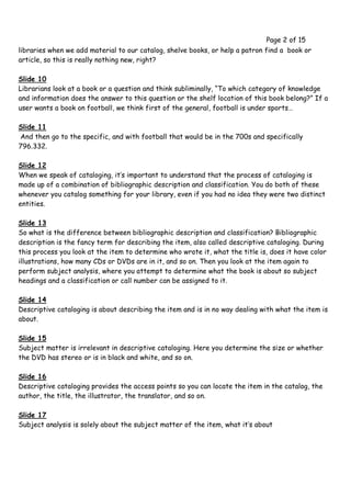 Library Boot Camp Notes | PDF