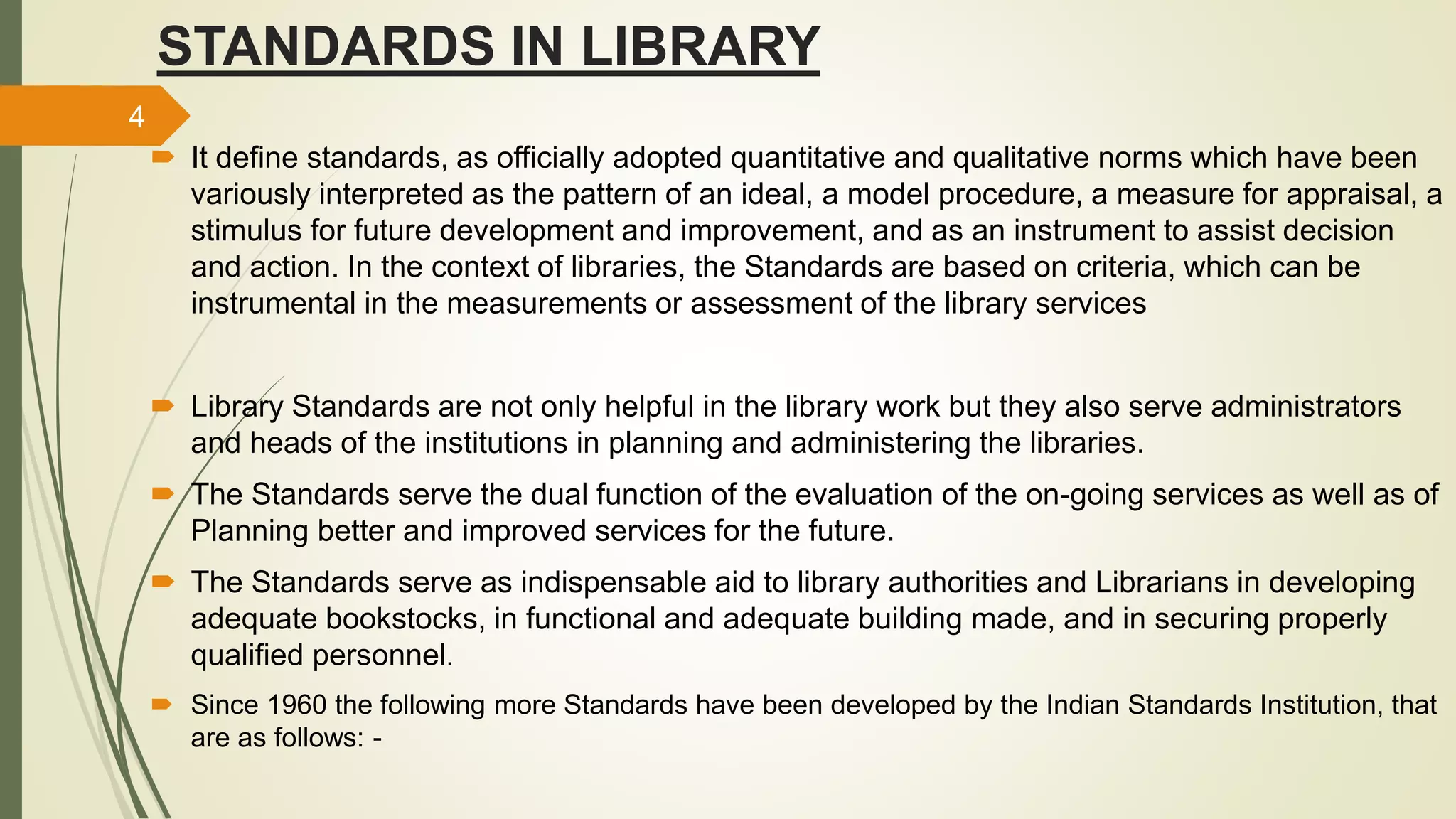 Library building, furniture, Equipment and its standards | PPTX
