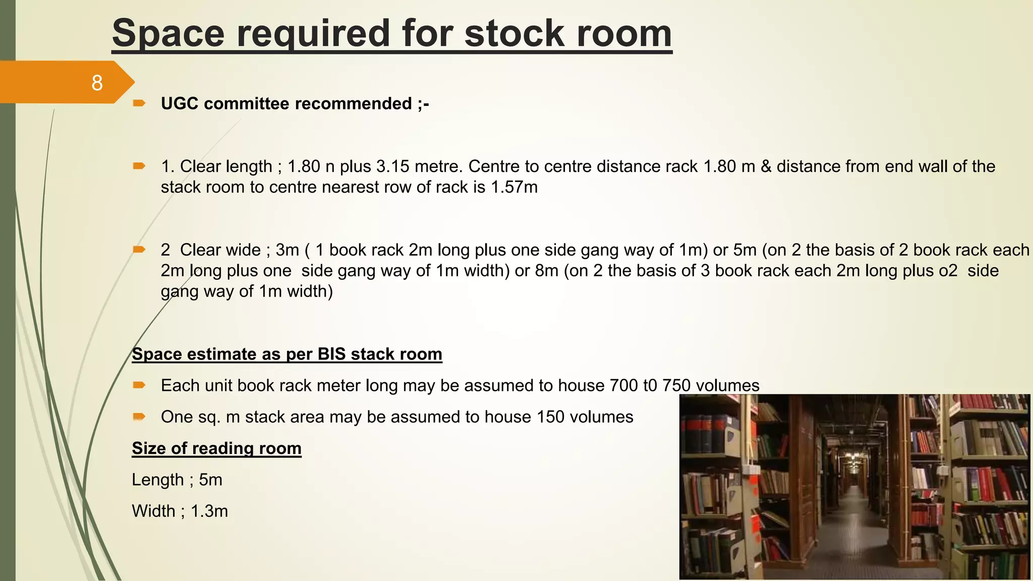 Library building, furniture, Equipment and its standards | PPTX