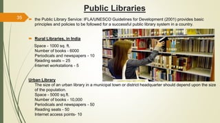Library building, furniture, Equipment and its standards | PPTX