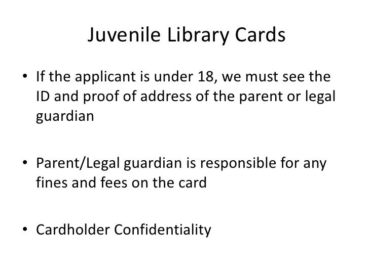 Library Card & Circulation Policies