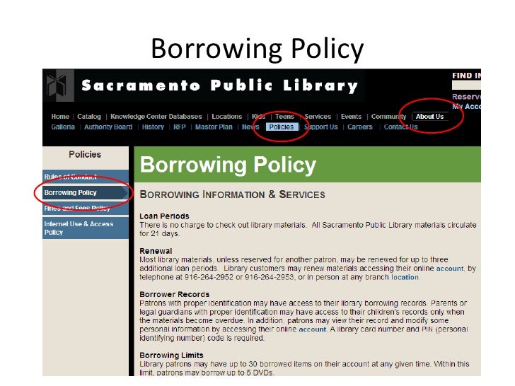 Library Card & Circulation Policies