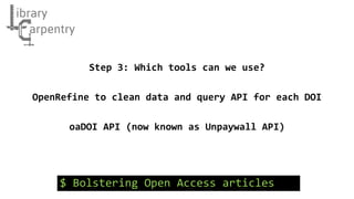 Library Carpentry Case Studies rscd2018 | PPTX