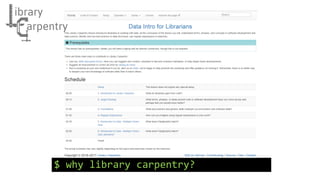 Library Carpentry Case Studies rscd2018 | PPTX
