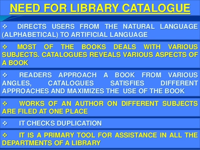 Library cataloging